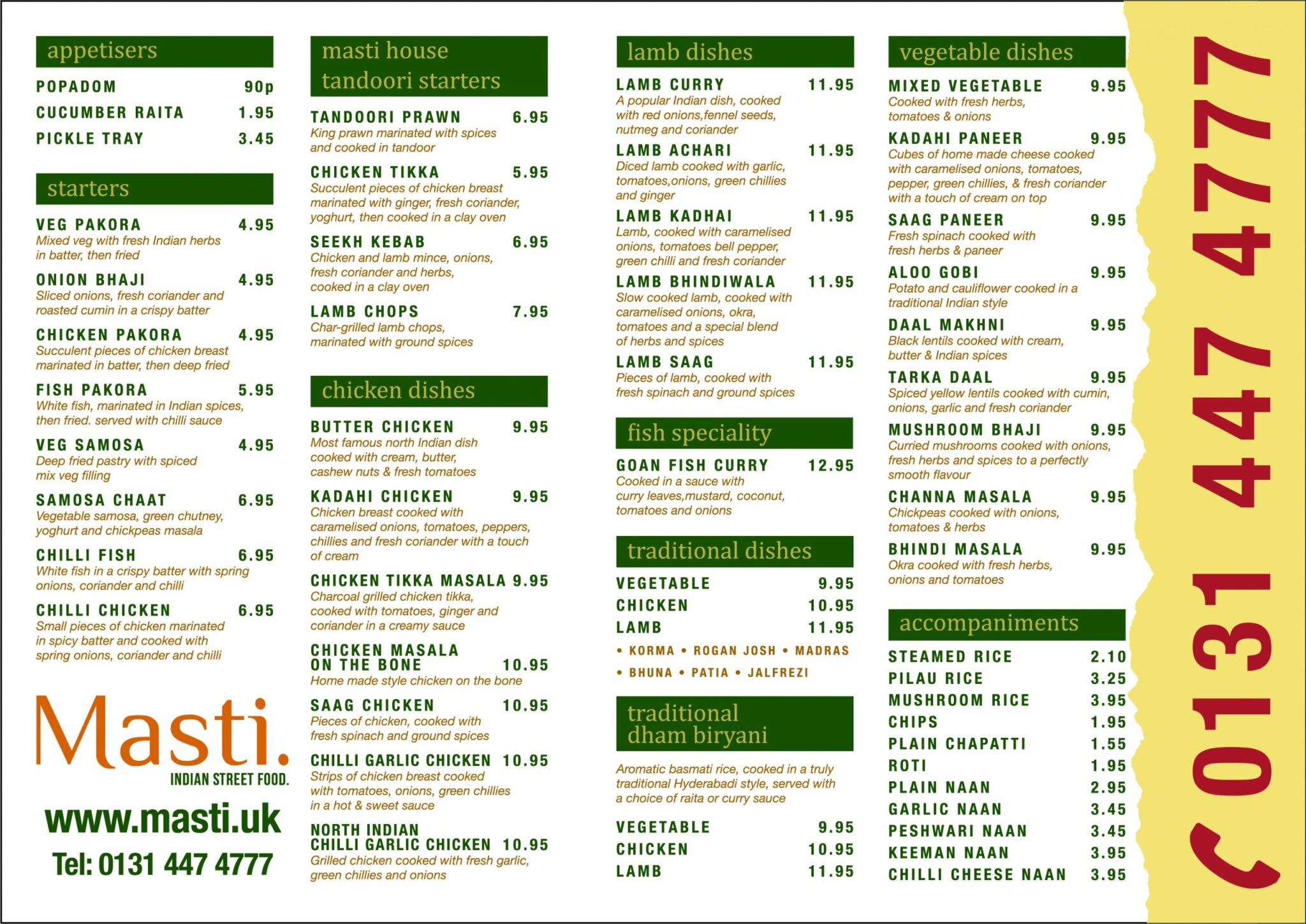 Takeaway Menu